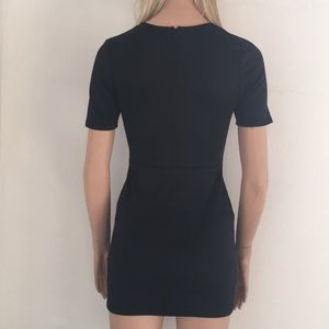 Tobi | Dresses | Sexy Tobi Blk Plunging Illusion Front Micro Mini ...